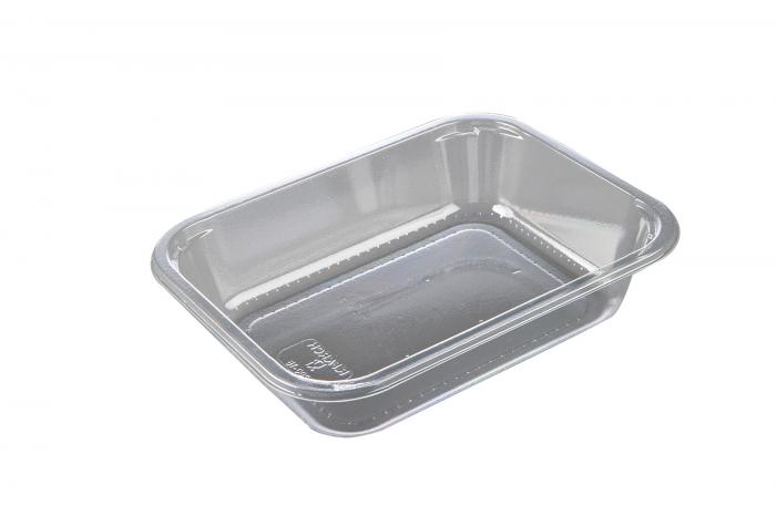 2200-1b-a: 1 Compartment Rectangular APET Food tray | CiMa-Pak