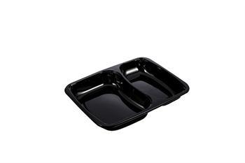 2235-2D: 2 compartment rectangular CPET food tray | CiMa-Pak
